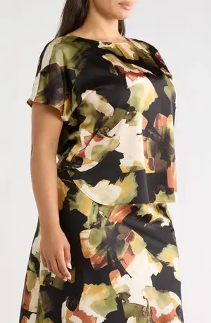 Anne Klein Floral Print Top