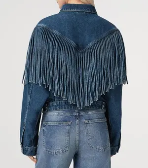 ALLSAINTS Marlene Fringed Denim Jacket