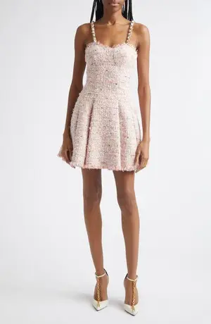 BALMAIN Balmain Flared Tweed Minidress