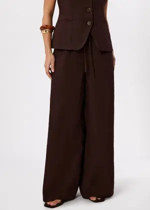 Whistles Wide Leg Linen Trouser