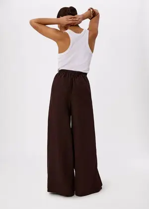 Whistles Wide Leg Linen Trouser