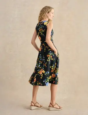 HOBBS LONDON Sleeveless Printed Midi Dress