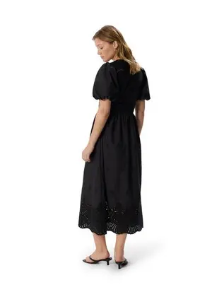 Whistles Cotton Broderie Midi Dress