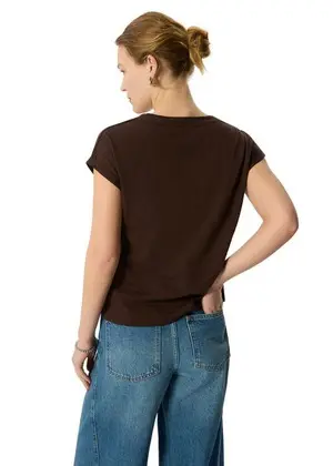 Whistles Willa V-neck Cap Sleeve Top