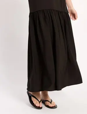 ALBARAY Boxy Crew Neck Maxi Dress
