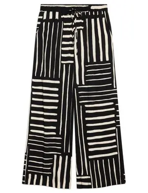 ALBARAY Patchwork Stripe Trouser