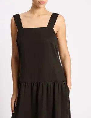 ALBARAY Tencel Square Neck Maxi Dress