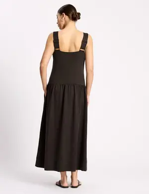 ALBARAY Tencel Square Neck Maxi Dress