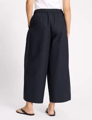 ALBARAY Drawstring Waist Barrel Leg Trouser