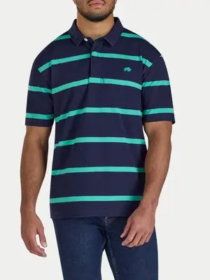 RAGING BULL Thick Stripe Rugby Shirt
