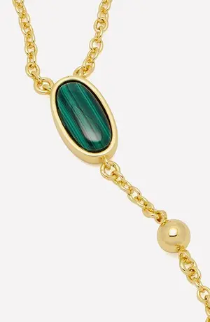 YOJ Rose Malachite Stone Necklace