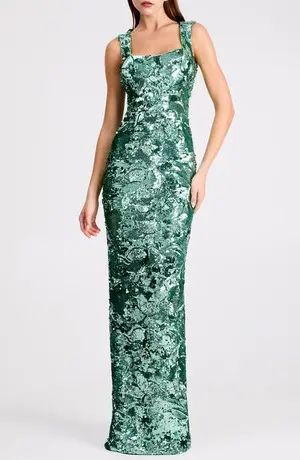 HELSI Iris Floral Sequin Gown