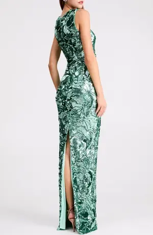 HELSI Iris Floral Sequin Gown