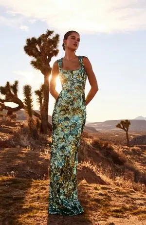 HELSI Iris Floral Sequin Gown
