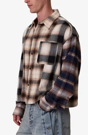 Mnml Paneled Flannel Shirt