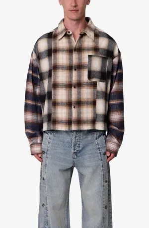 Mnml Paneled Flannel Shirt