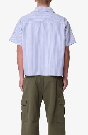 Mnml Stripe Poplin Short Sleeve Button-up Shirt