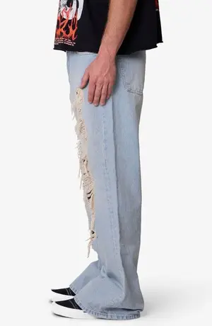 Mnml Distressed Kick Flare Jeans
