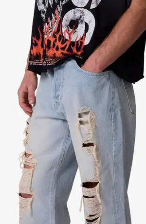 Mnml Distressed Kick Flare Jeans