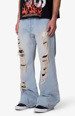 Mnml Distressed Kick Flare Jeans