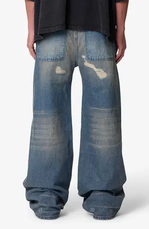 Mnml Ultra Wide Distressed Jeans