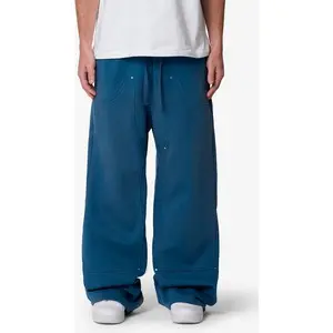Mnml West Baggy Fit Double Knee Sweatpants - Blue