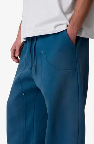 Mnml West Baggy Fit Double Knee Sweatpants - Blue