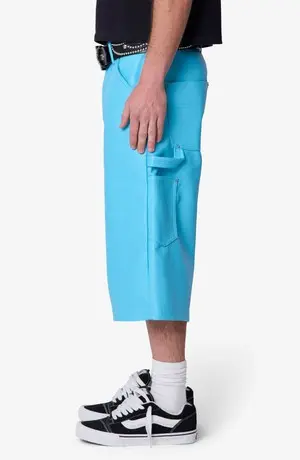 Mnml Ultra Baggy Faux Leather Work Shorts