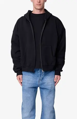 Mnml Heavy Basic Cotton Zip Front Hoodie