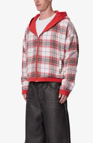 Mnml Reversible Flannel Zip Hoodie