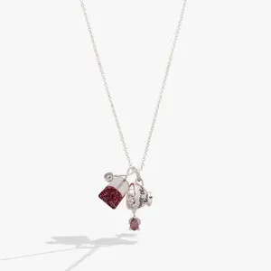 ALEX AND ANI Spill The Tea" Cup & Tea Bag Charm Pendant Necklace - Silver