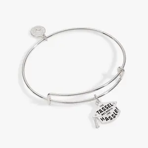 ALEX AND ANI Alex And Ani "The Tassel Was Worth The Hassle" Graduation Charm Bangle Silver