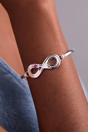 ALEX AND ANI Hot Wheels™ X Tension Bangle With Sculptural Figure-eight Design