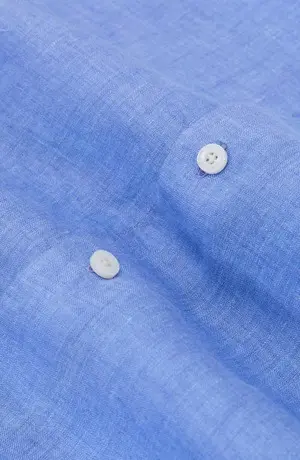REISS Ruban Regular Fit Solid Linen Button-up Shirt
