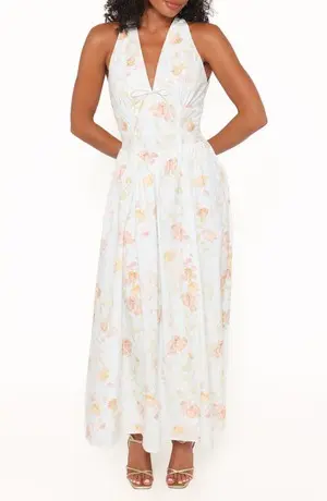 PETAL & PUP Sleeveless V-neck Maxi Dress - Light Mint