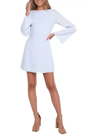 PETAL & PUP Cynthia Mini Dress With Flared Sleeves And Cutout Back