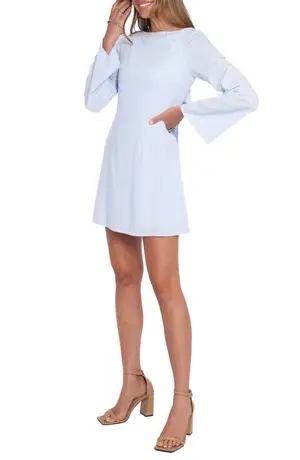 PETAL & PUP Cynthia Mini Dress With Flared Sleeves And Cutout Back