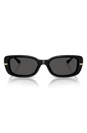Michael Kors 57mm Rectangular Sunglasses - Black