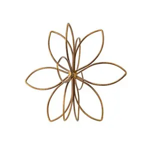 FORESIDE HOME AND GARDEN Open Flower Decorative Accent Bronze Metal