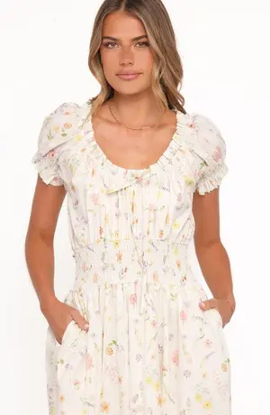 PETAL & PUP Puff Sleeve Maxi Dress