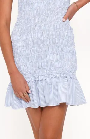 PETAL & PUP Kiki Stripe Smocked Minidress