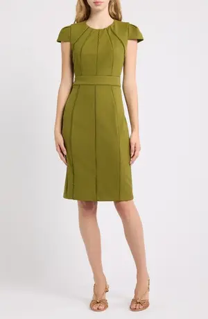 Anne Klein Cap Sleeve Sheath Dress - Ivy