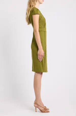 Anne Klein Cap Sleeve Sheath Dress - Ivy