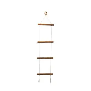 FORESIDE HOME AND GARDEN Macramé Hanging Blanket Ladder - Brown