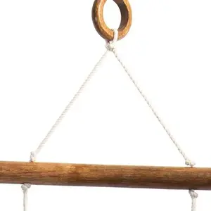 FORESIDE HOME AND GARDEN Macramé Hanging Blanket Ladder