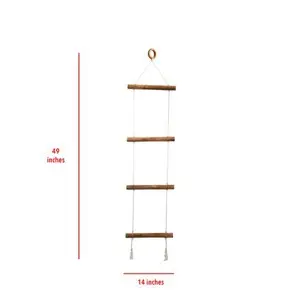FORESIDE HOME AND GARDEN Macramé Hanging Blanket Ladder