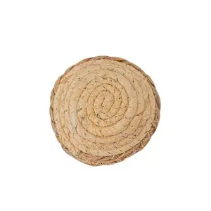 FORESIDE HOME AND GARDEN Woven Dish Basket Natural Corn Husk & Seagrass