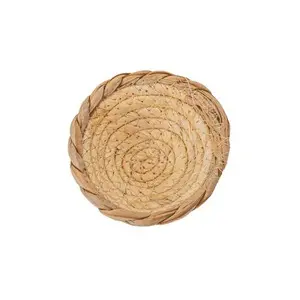 FORESIDE HOME AND GARDEN Woven Dish Basket Natural Corn Husk & Seagrass
