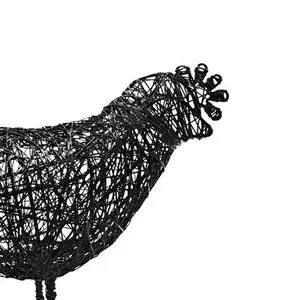 FORESIDE HOME AND GARDEN Wire Hen Bird Figure Metal