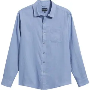 Mack Weldon Linen Button-up Shirt - Desert Spring